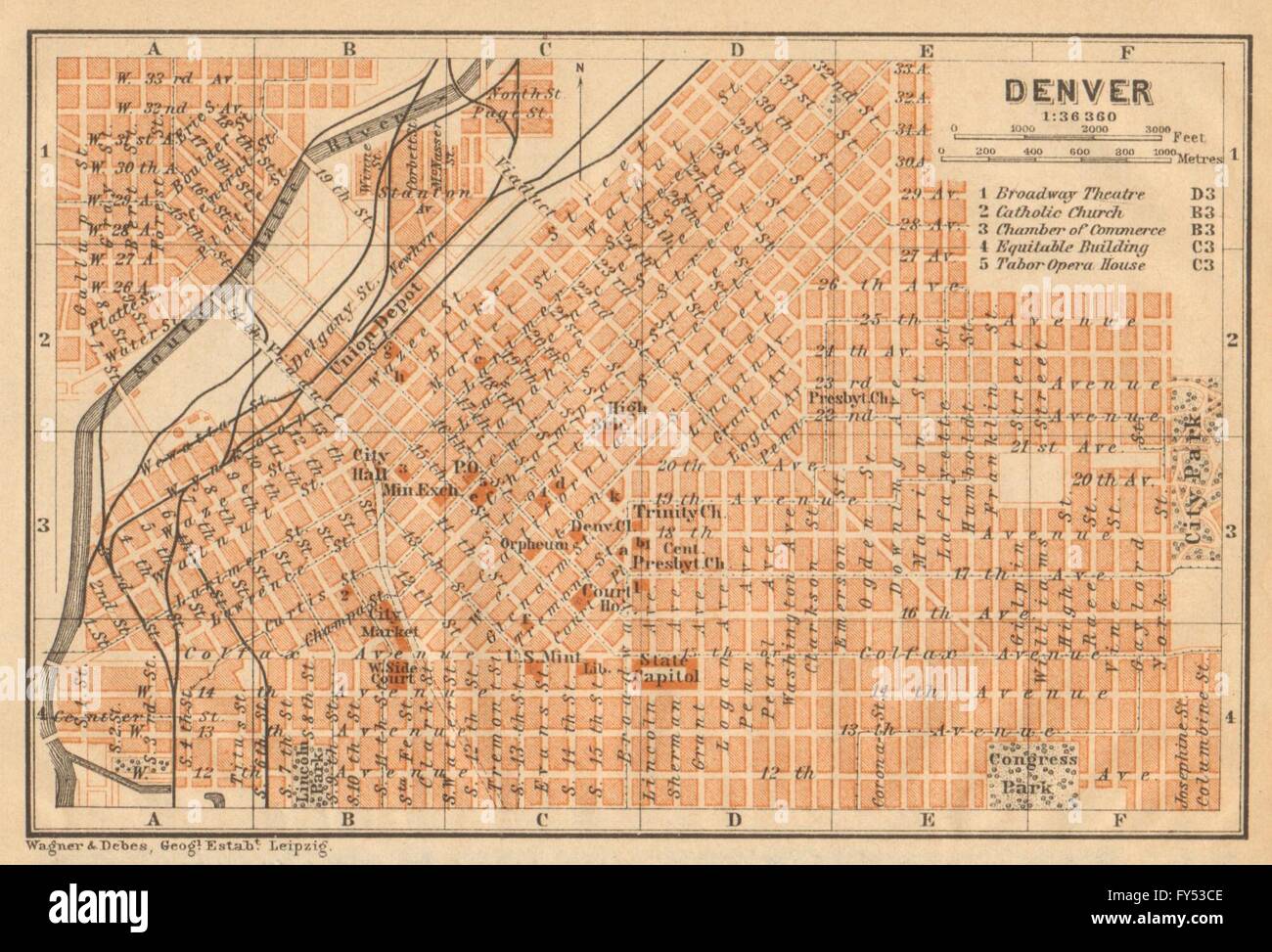 Denver colorado map hi-res stock photography and images - Alamy