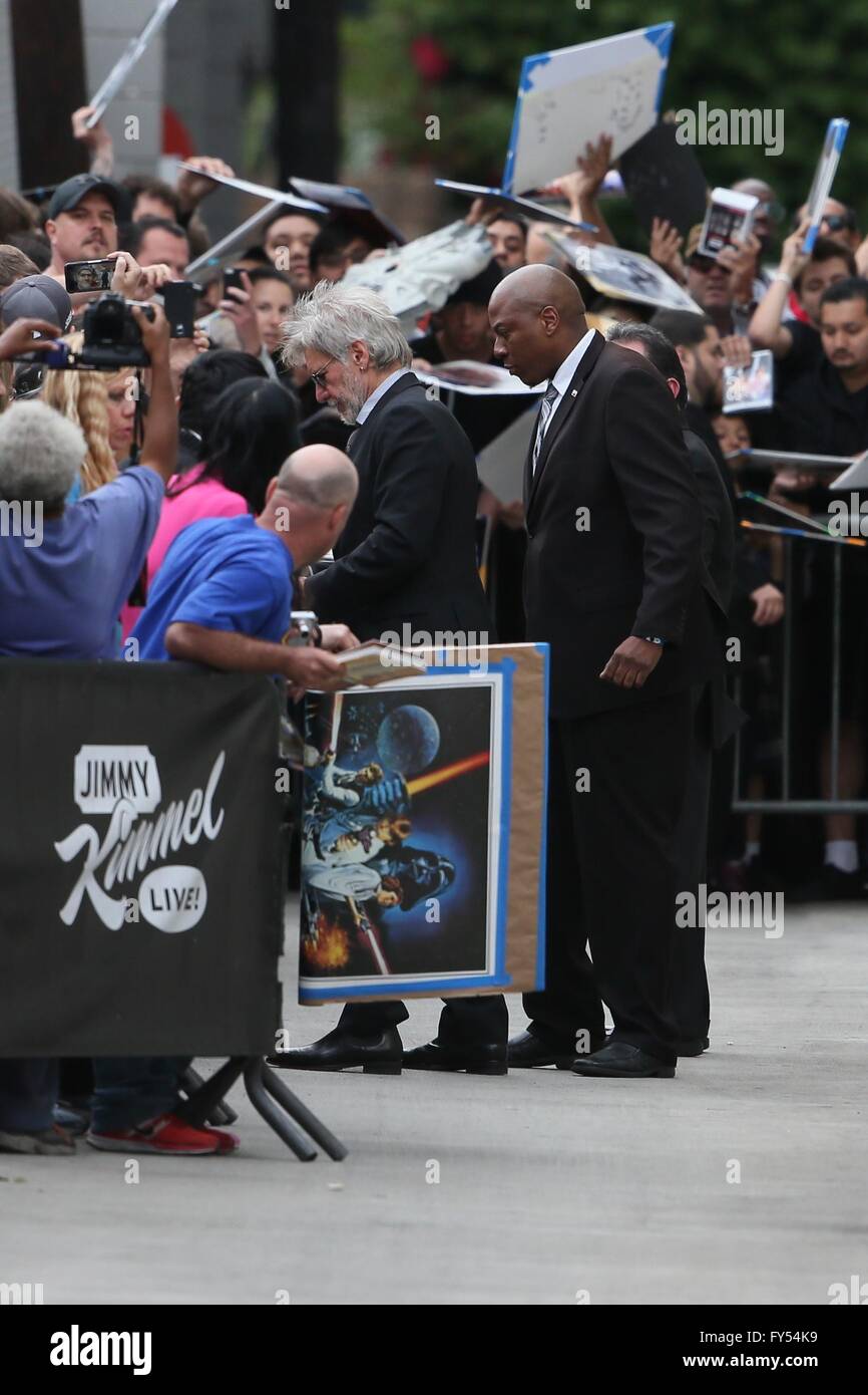 Harrison Ford seen signing for fans before leaving the ABC studios ...