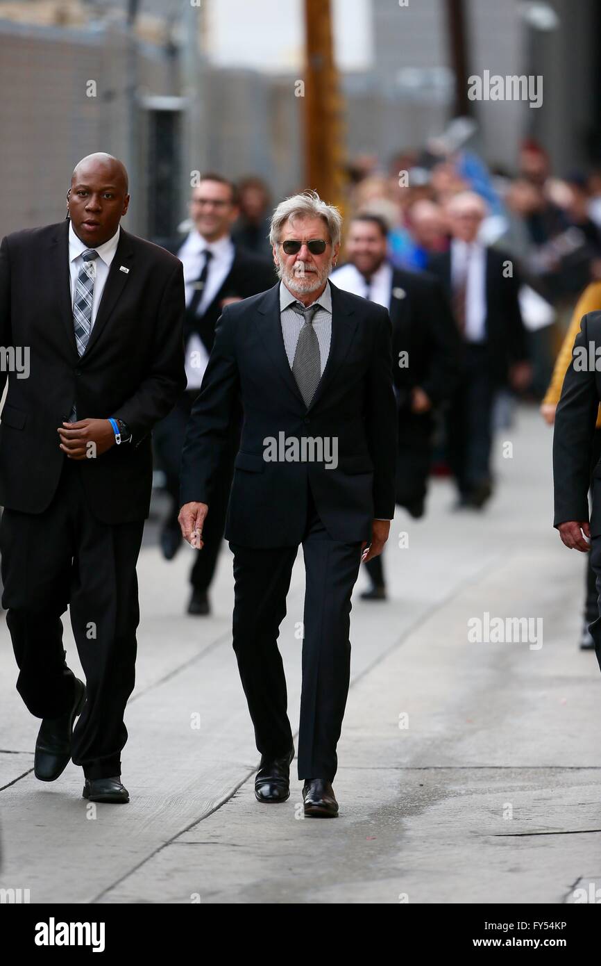 Harrison Ford seen signing for fans before leaving the ABC studios ...