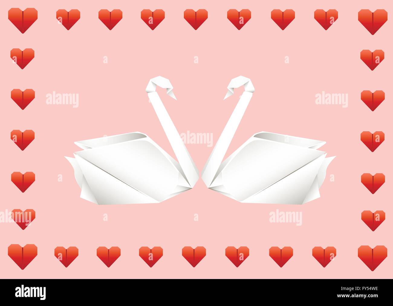 White origami paper heart Stock Vector Images - Alamy