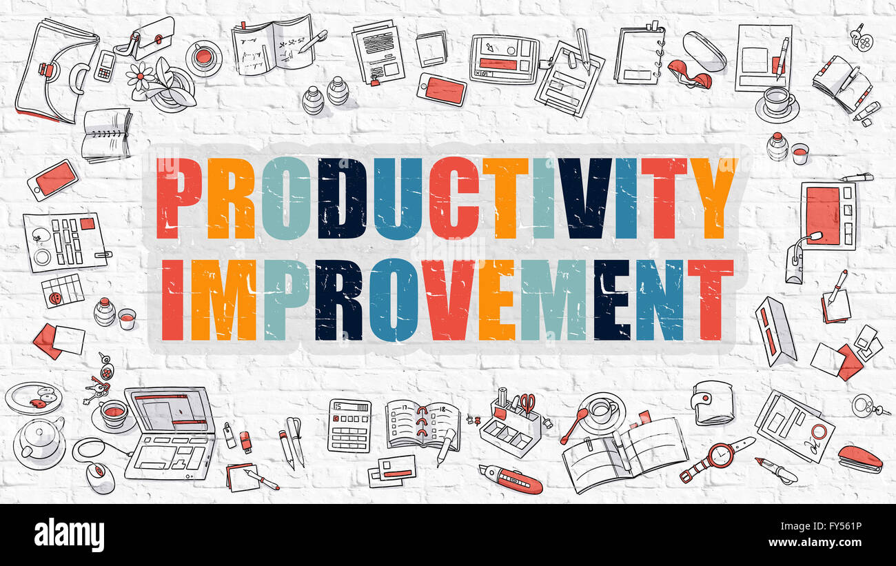 Productivity Improvement Concept with Doodle Design Icons Stock Photo ... Productivity Improvement Concept with Doodle Design Icons Stock Photo ...