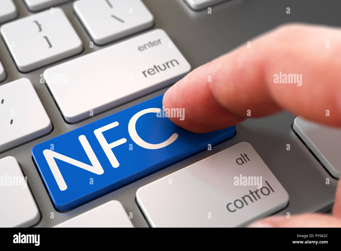 NFC on Keyboard Key Concept Stock Photo - Alamy