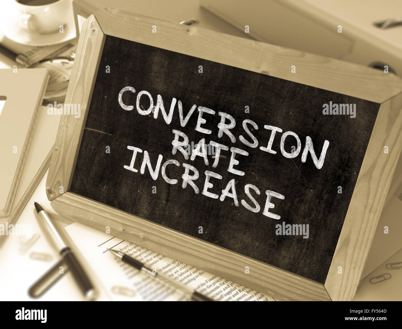Conversion Rate Increase Handwritten on Chalkboard Stock Photo - Alamy