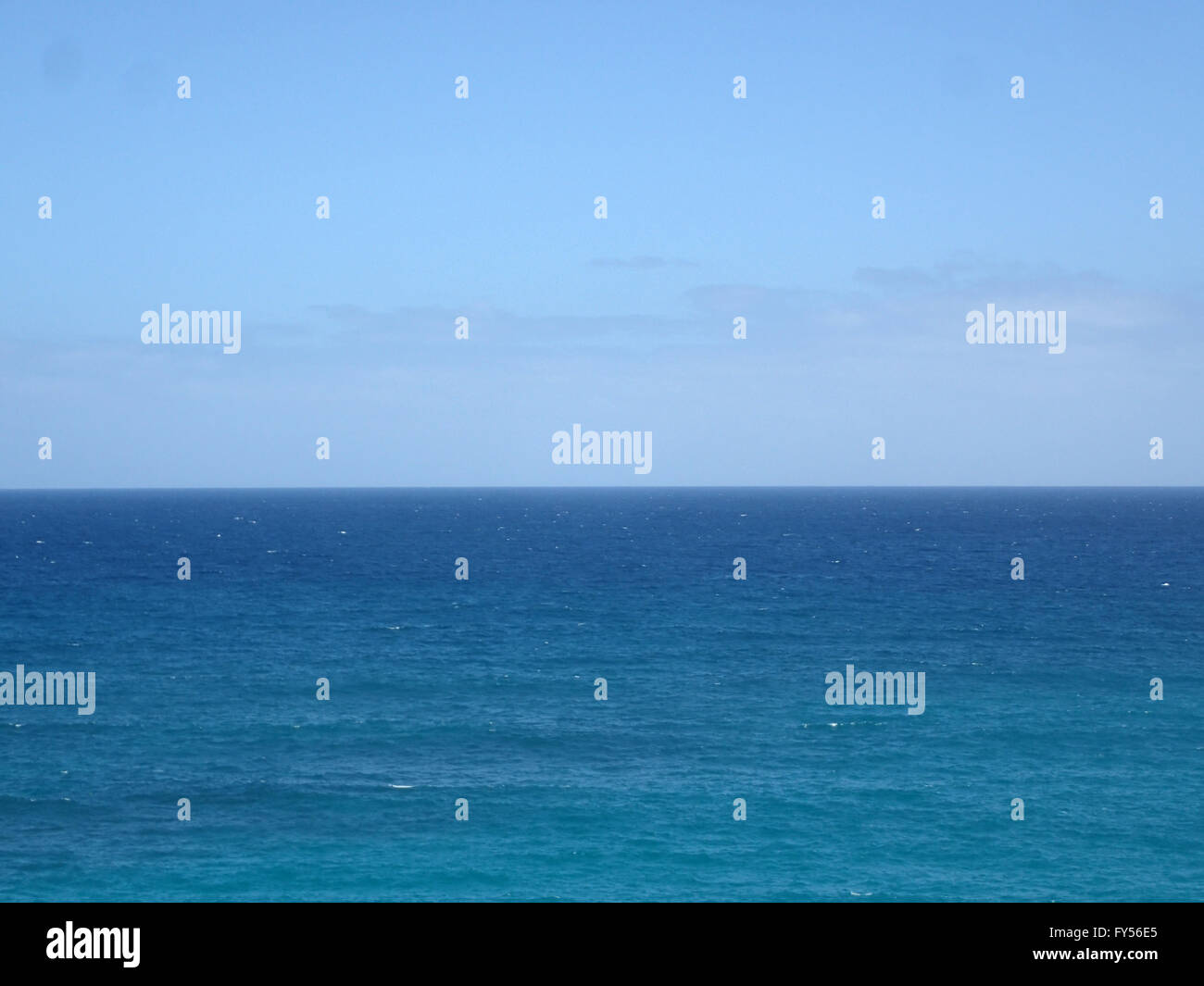 Shallow wavy ocean waters of Waimanalo bay looking into the pacific ...