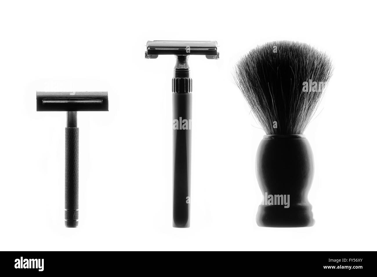Barber shaving brush Black and White Stock Photos & Images - Alamy
