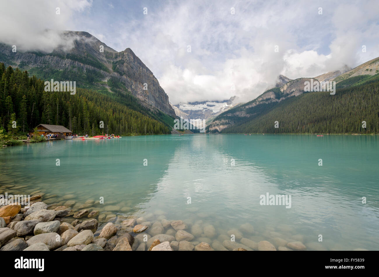 landscape of lake louise in Alberta Canada Stock Photo - Alamy