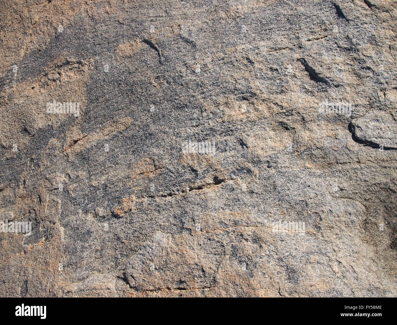 Water worn Stone Rock Close-up with line and cut pattern Stock Photo ...