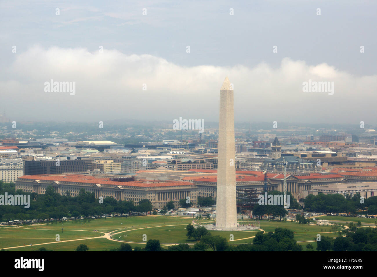 Washington monument aerial view hi-res stock photography and images - Alamy