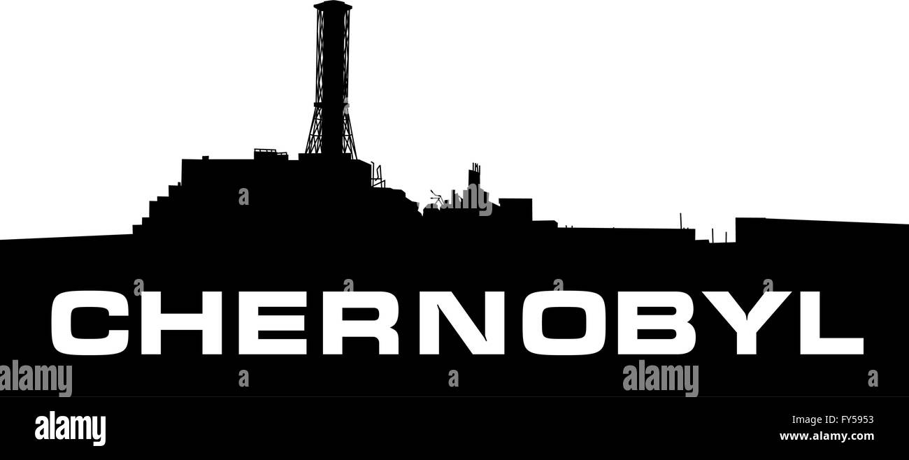Chernobyl power plant silhouette Stock Vector Image & Art - Alamy