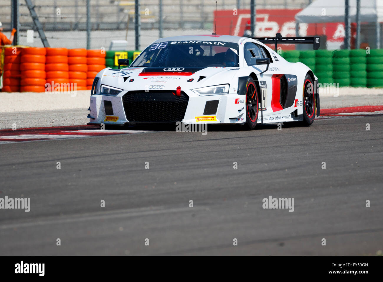 Misano Adriatico, Italy - April 10, 2016: Audi R8 LMS of ISR Team ...