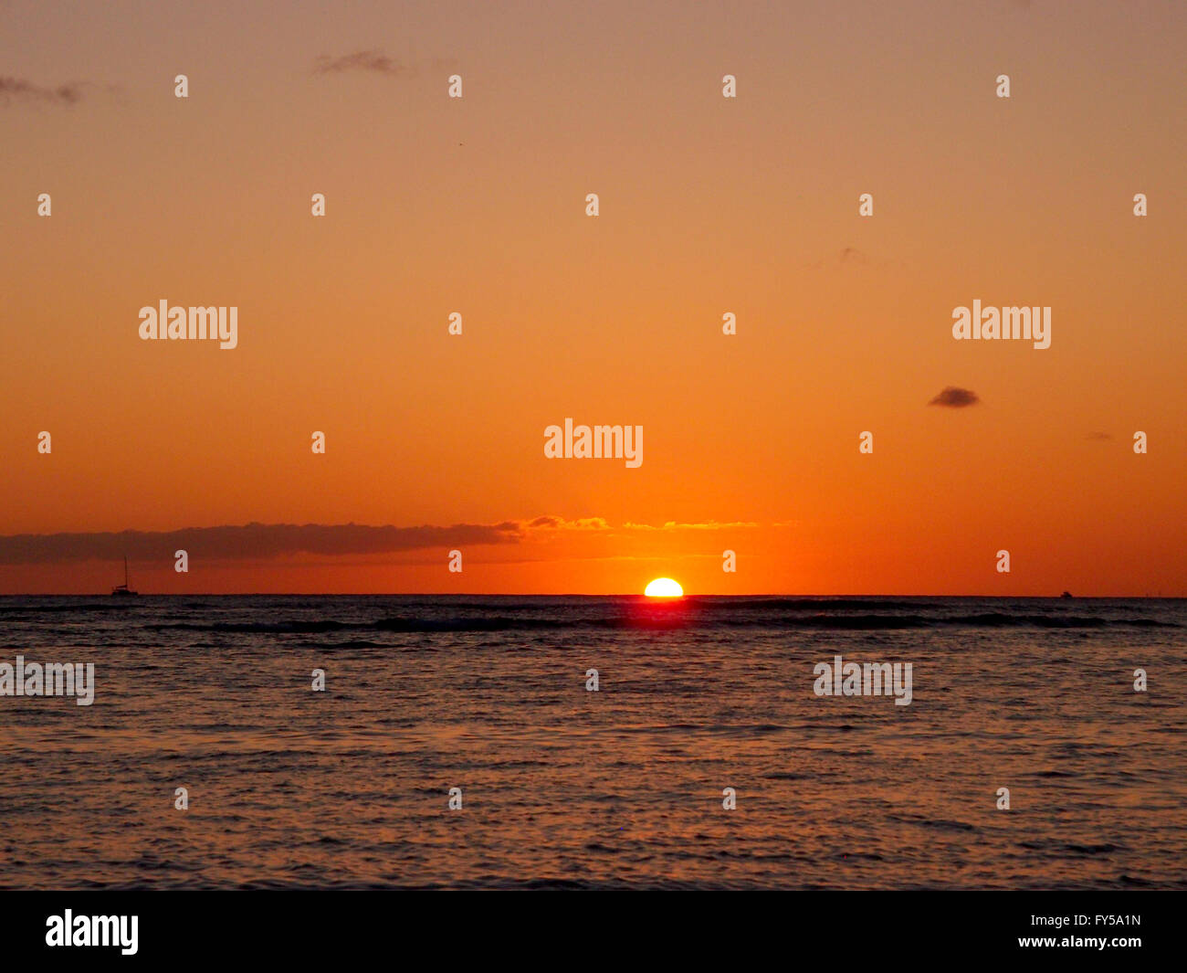 Sunset over water ocean hi-res stock photography and images - Alamy
