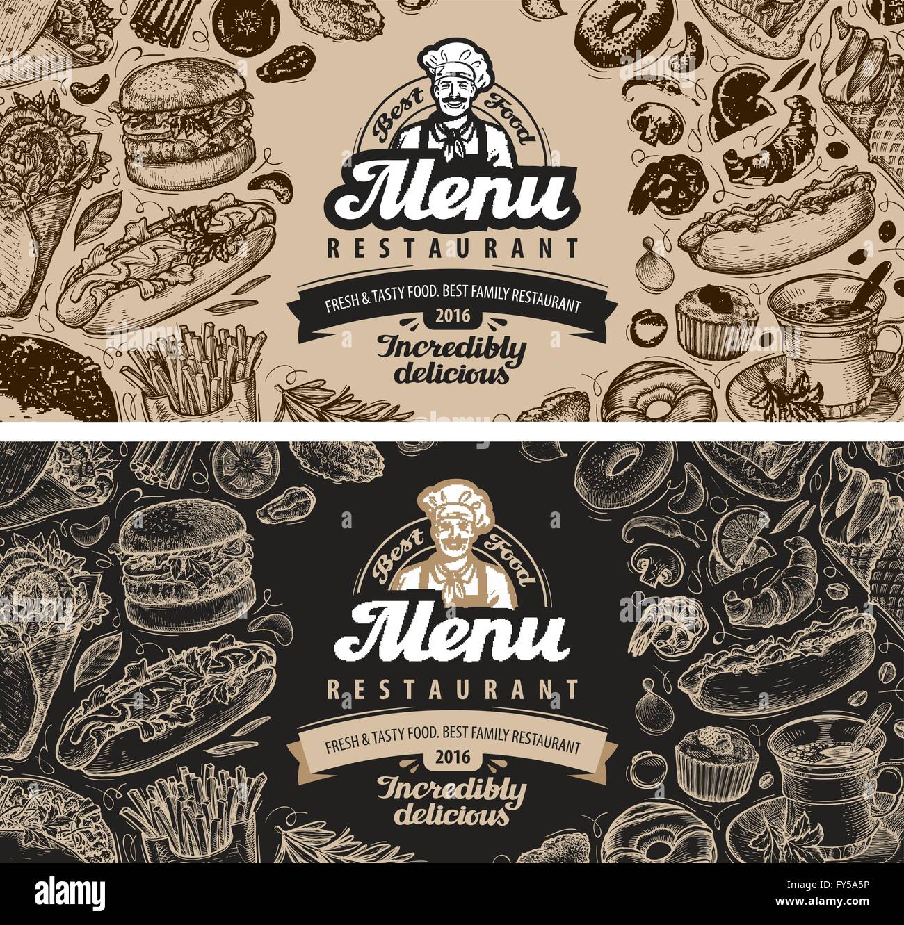 restaurant cafe menu template design. food Stock Vector Image & Art - Alamy