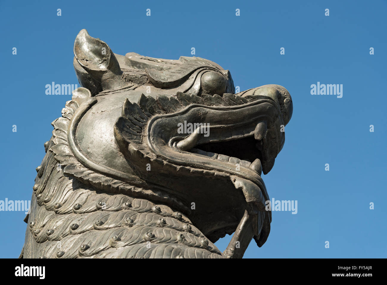 Chinthe guarding the National Independence Monument in Maha Bandula ...