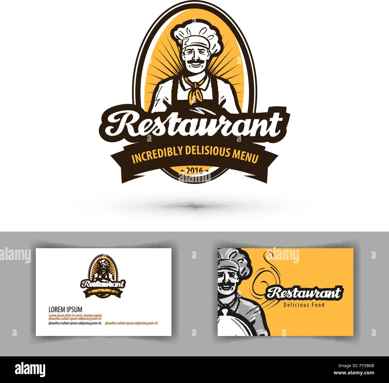 restaurant vector logo. cafe, diner, bistro icon Stock Vector Image ...
