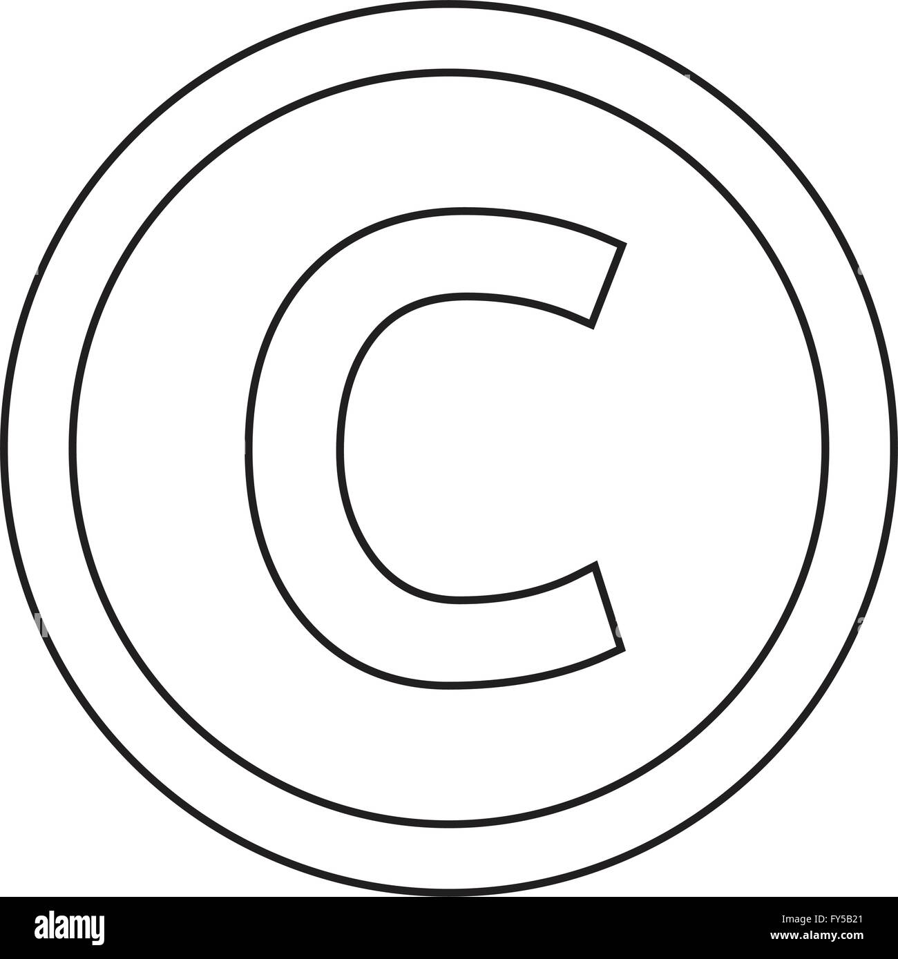 Basic font for letter C icon Illustration design Stock Vector Image ...