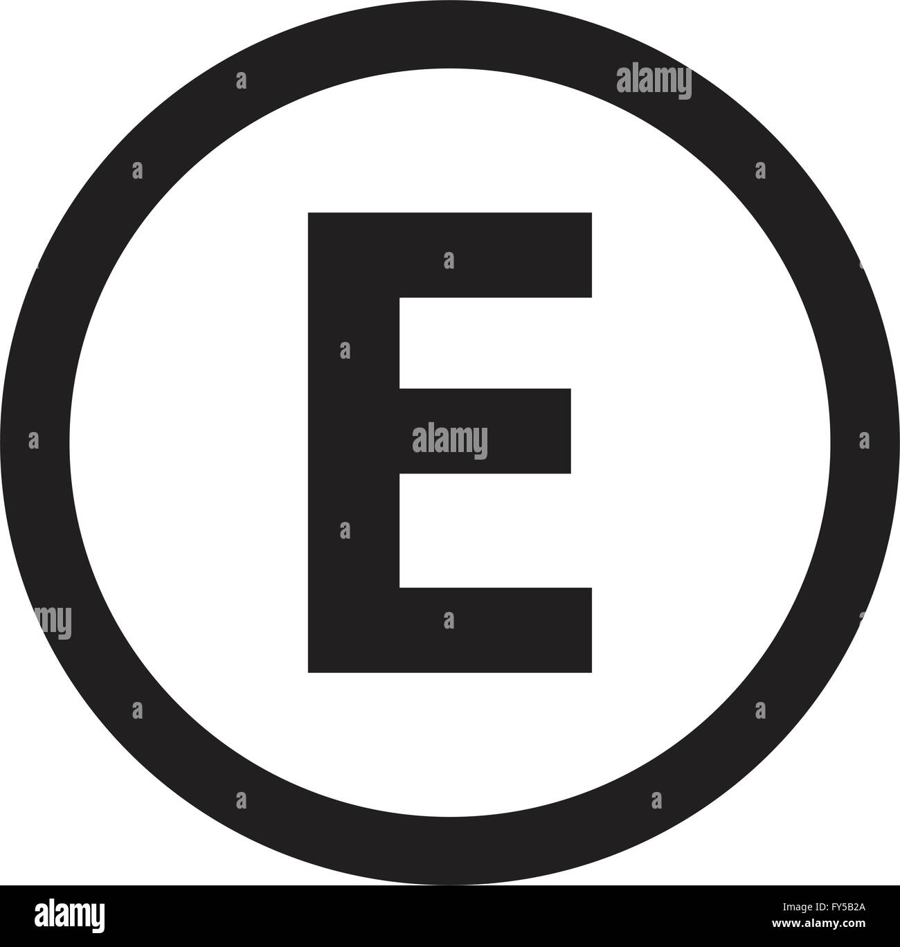 Basic font for letter E icon Illustration design Stock Vector Image ...