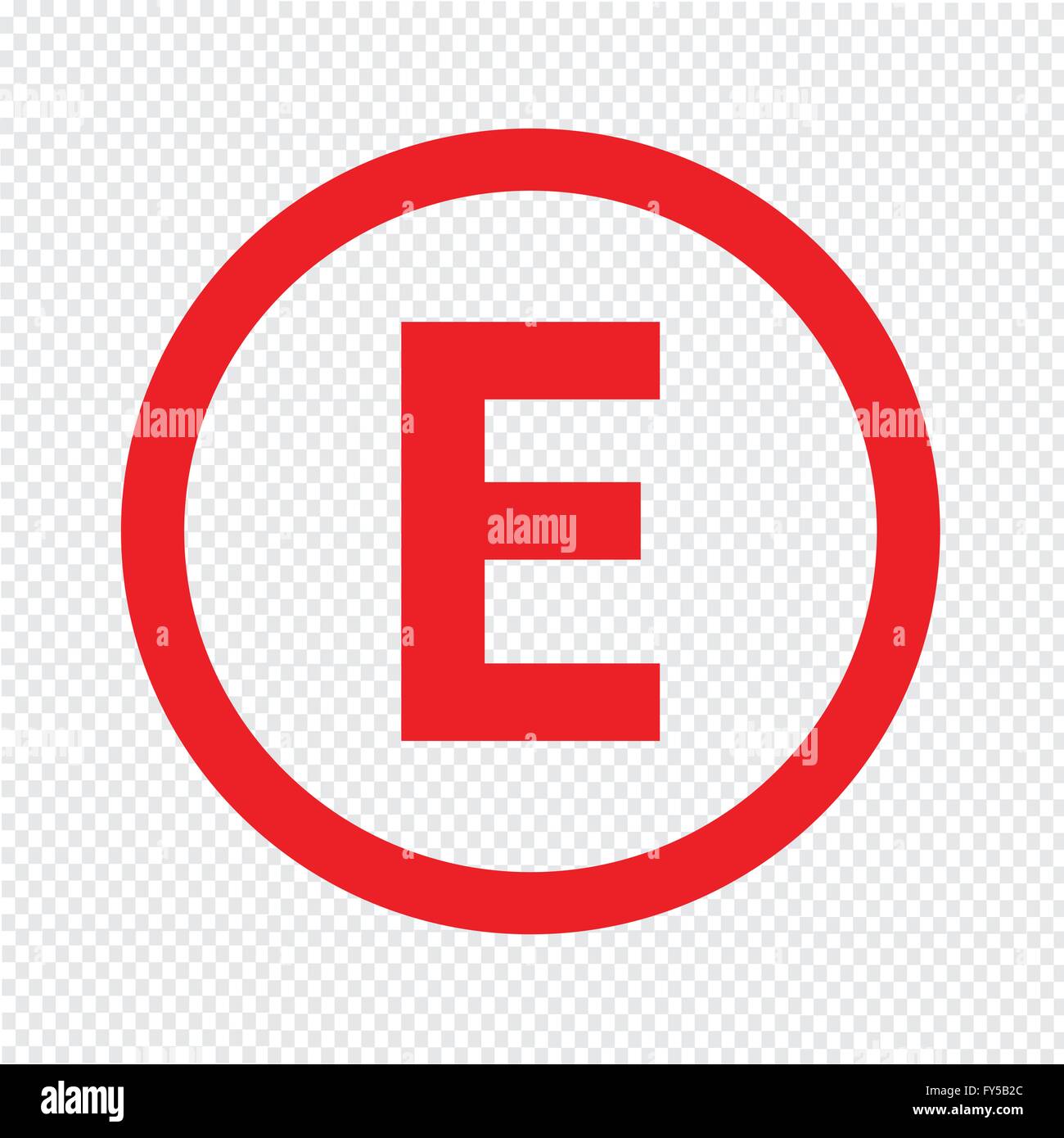 Basic font for letter E icon Illustration design Stock Vector Image ...
