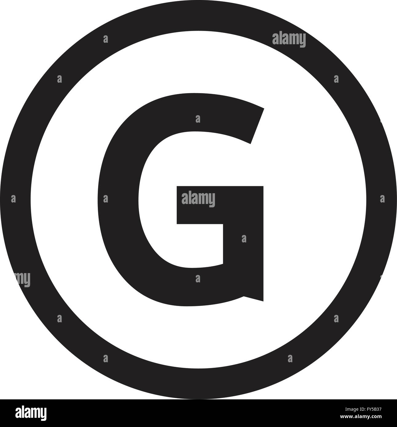 Basic font for letter G icon Illustration design Stock Vector Image ...