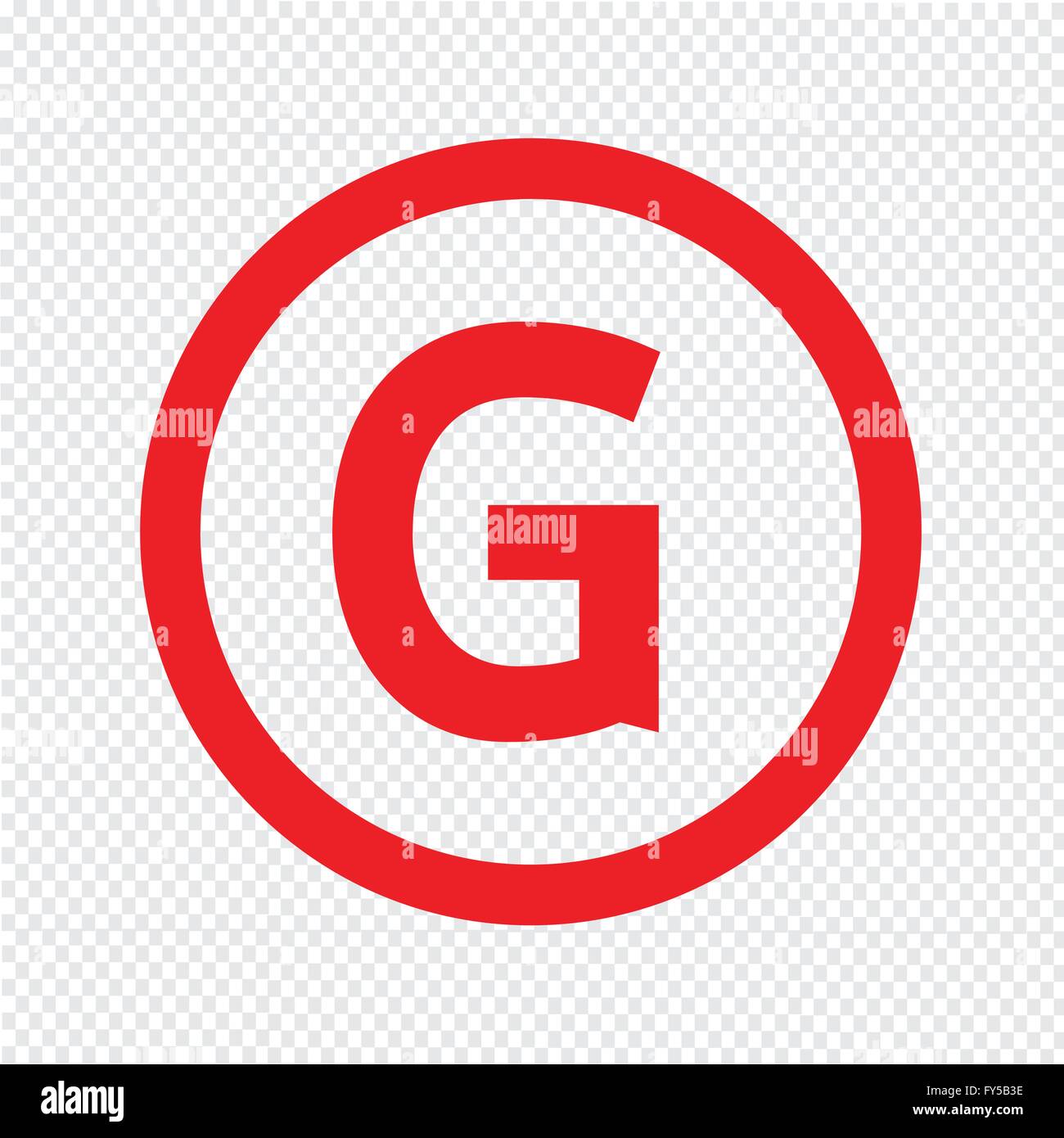 Basic font for letter G icon Illustration design Stock Vector Image ...