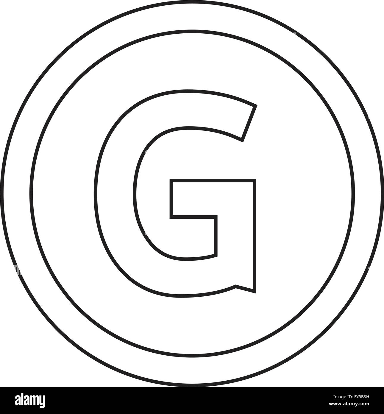 Basic font for letter G icon Illustration design Stock Vector Image ...
