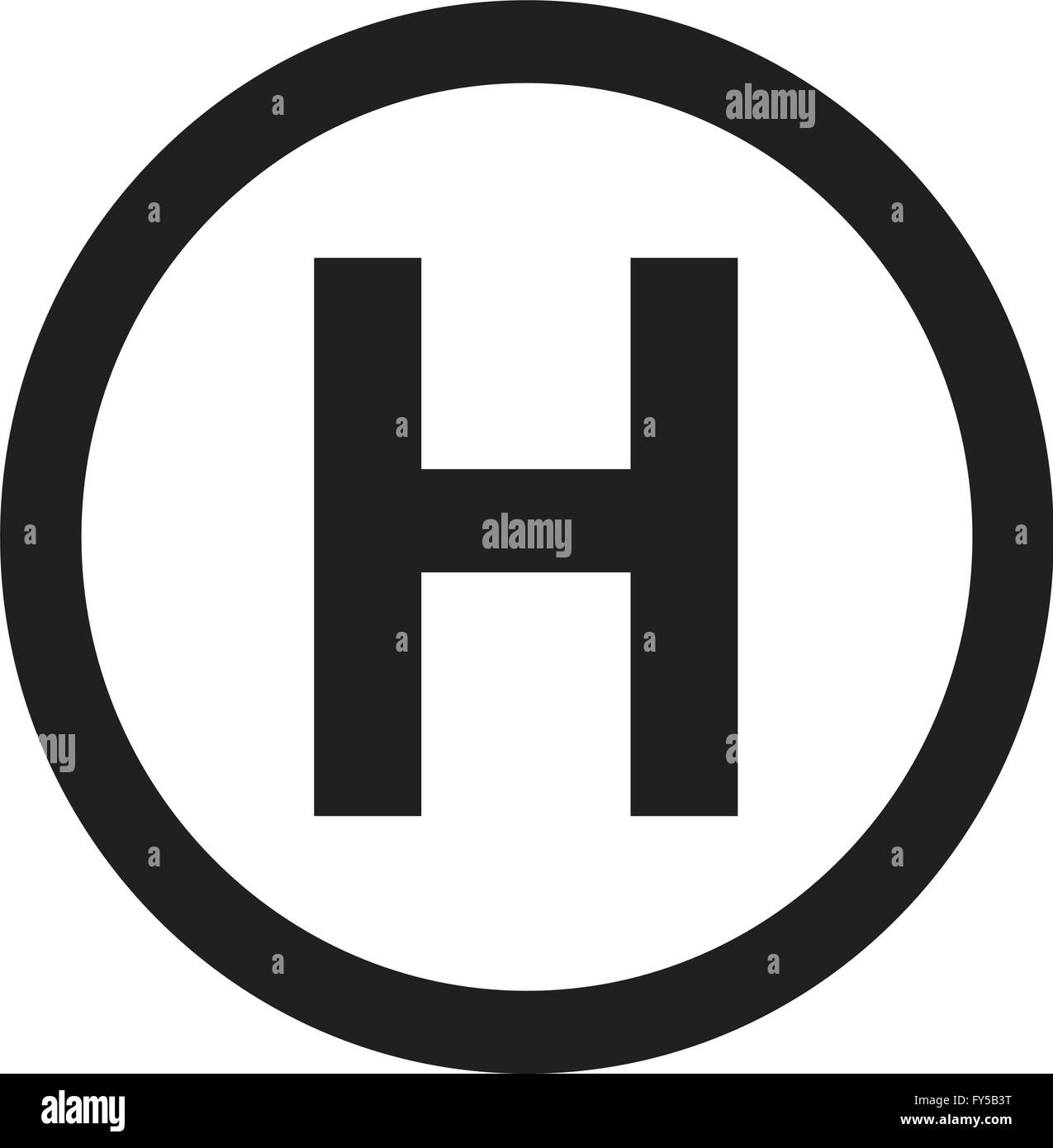 Basic font for letter H icon Illustration design Stock Vector Image ...