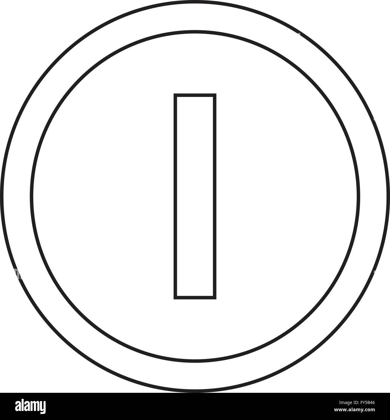 Basic font for letter I icon Illustration design Stock Vector Image ...