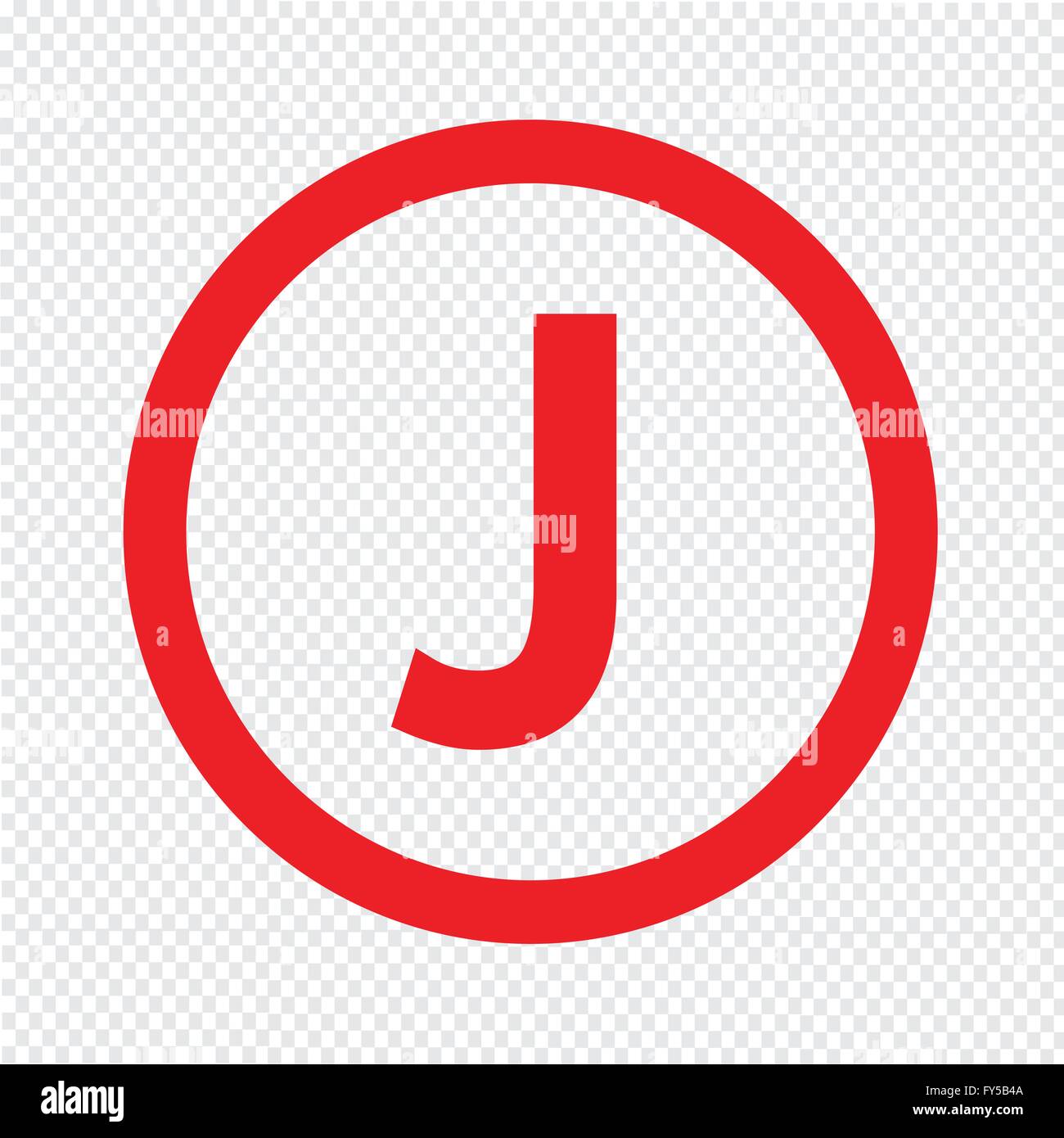 Basic font for letter J icon Illustration design Stock Vector Image ...