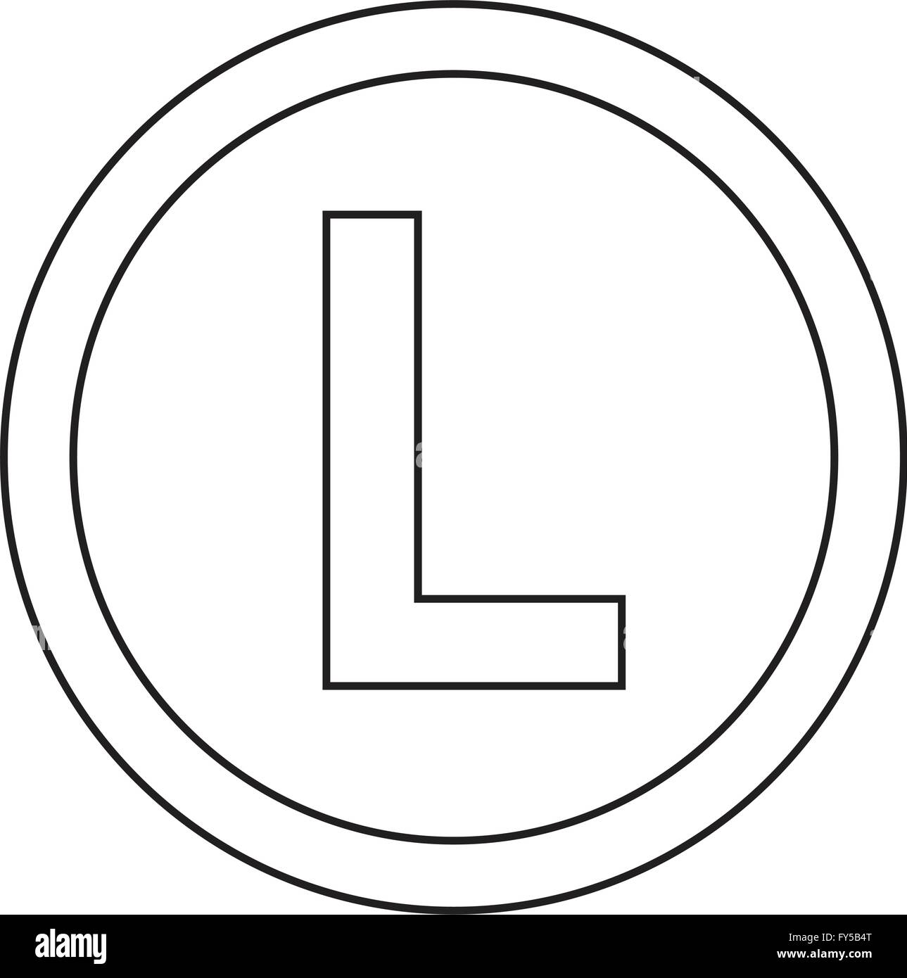 Basic font letter L icon Illustration design Stock Vector Image & Art ...
