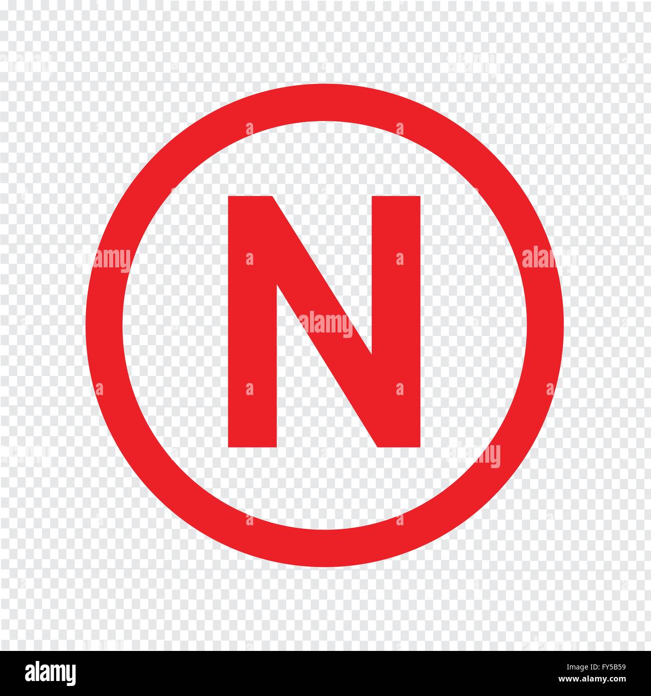 Basic font letter N icon Illustration design Stock Vector Image & Art ...