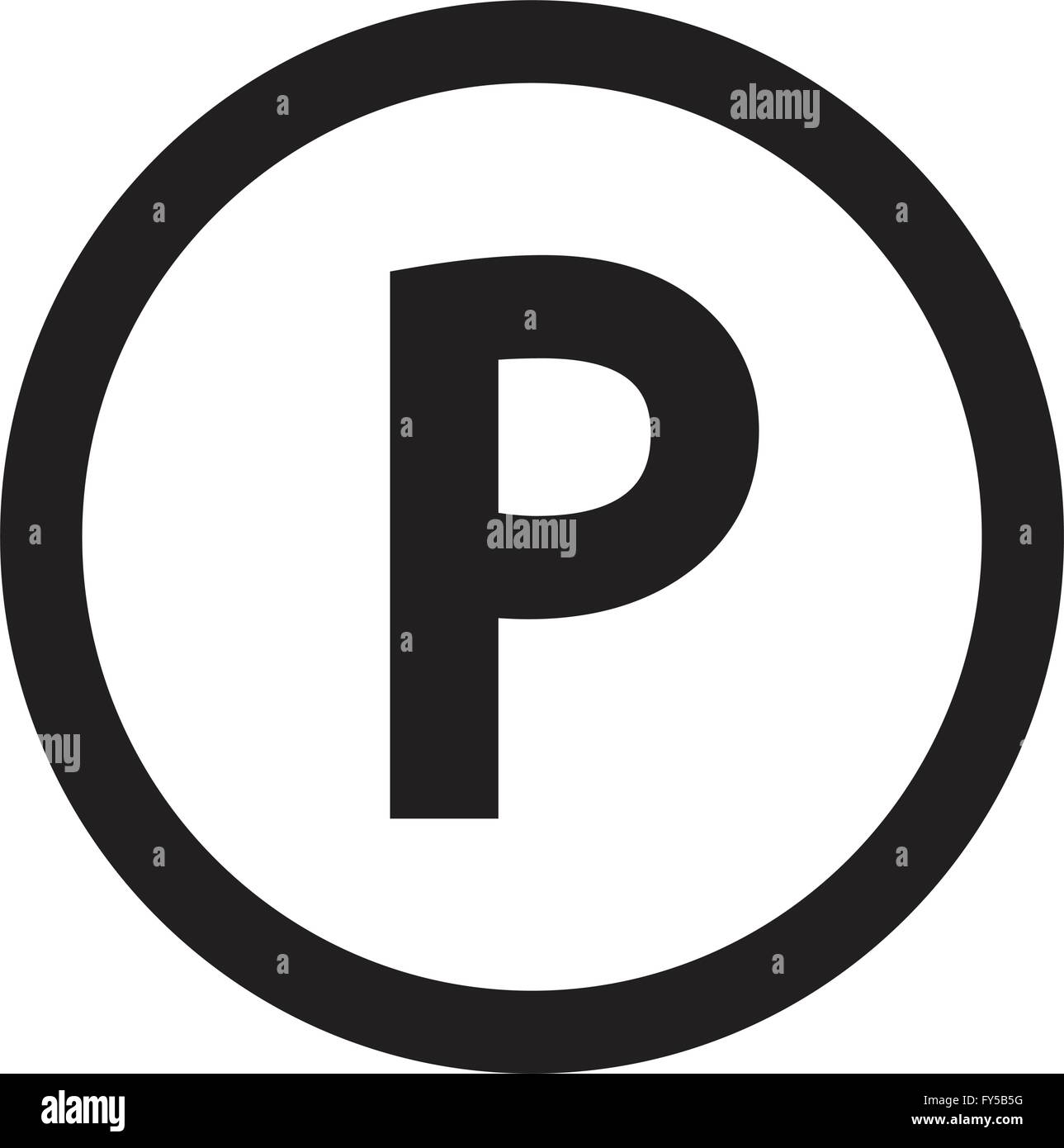 Basic font letter P icon Illustration design Stock Vector Image & Art ...