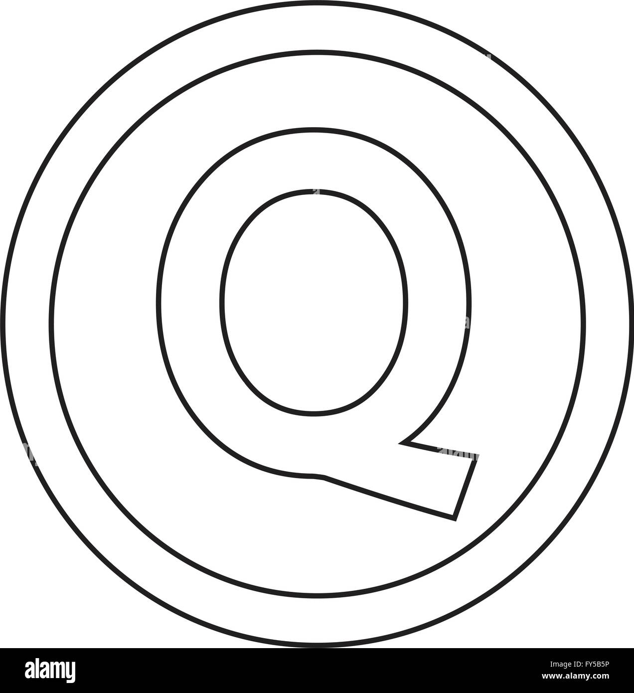 Basic font letter Q icon Illustration design Stock Vector Image & Art ...