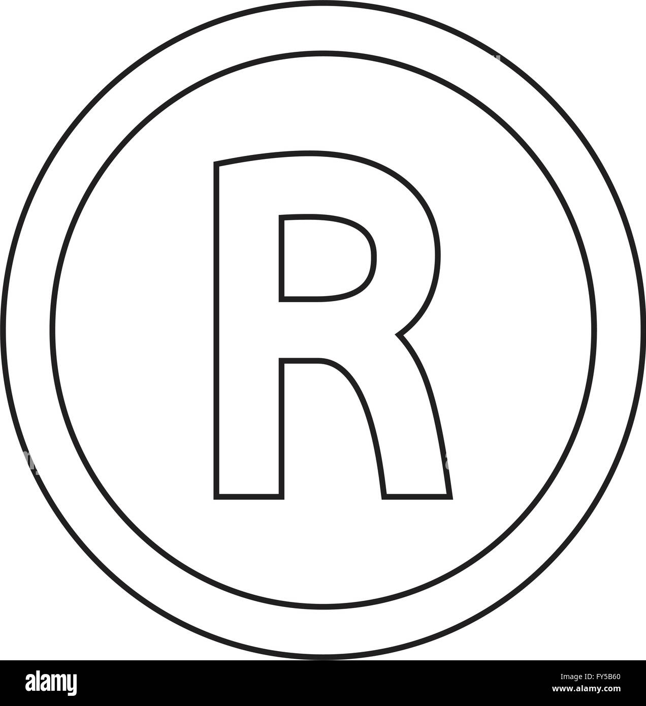 Basic font letter R icon Illustration design Stock Vector Image & Art ...