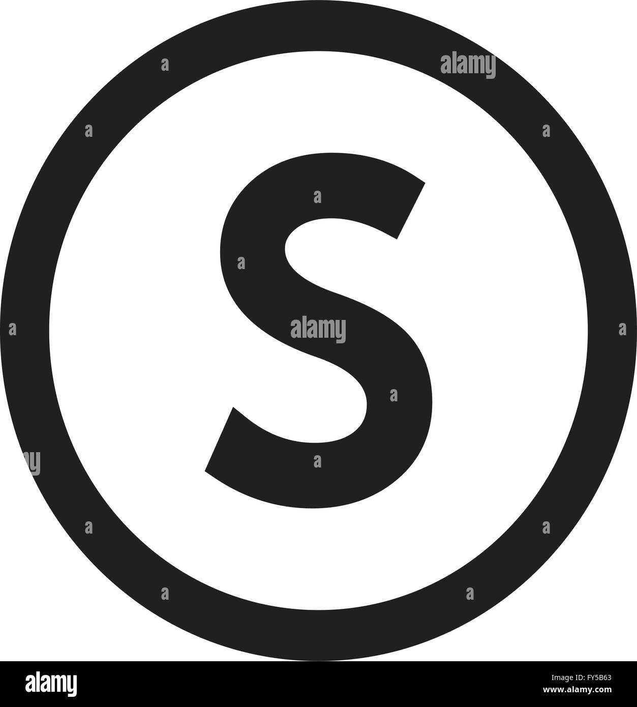 Basic font letter S icon Illustration design Stock Vector Image & Art ...
