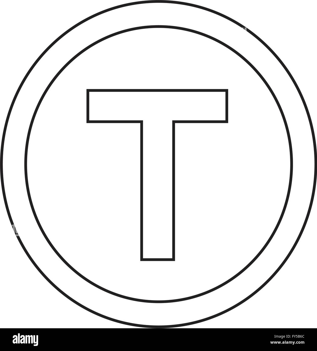 Basic font letter T icon Illustration design Stock Vector Image & Art ...