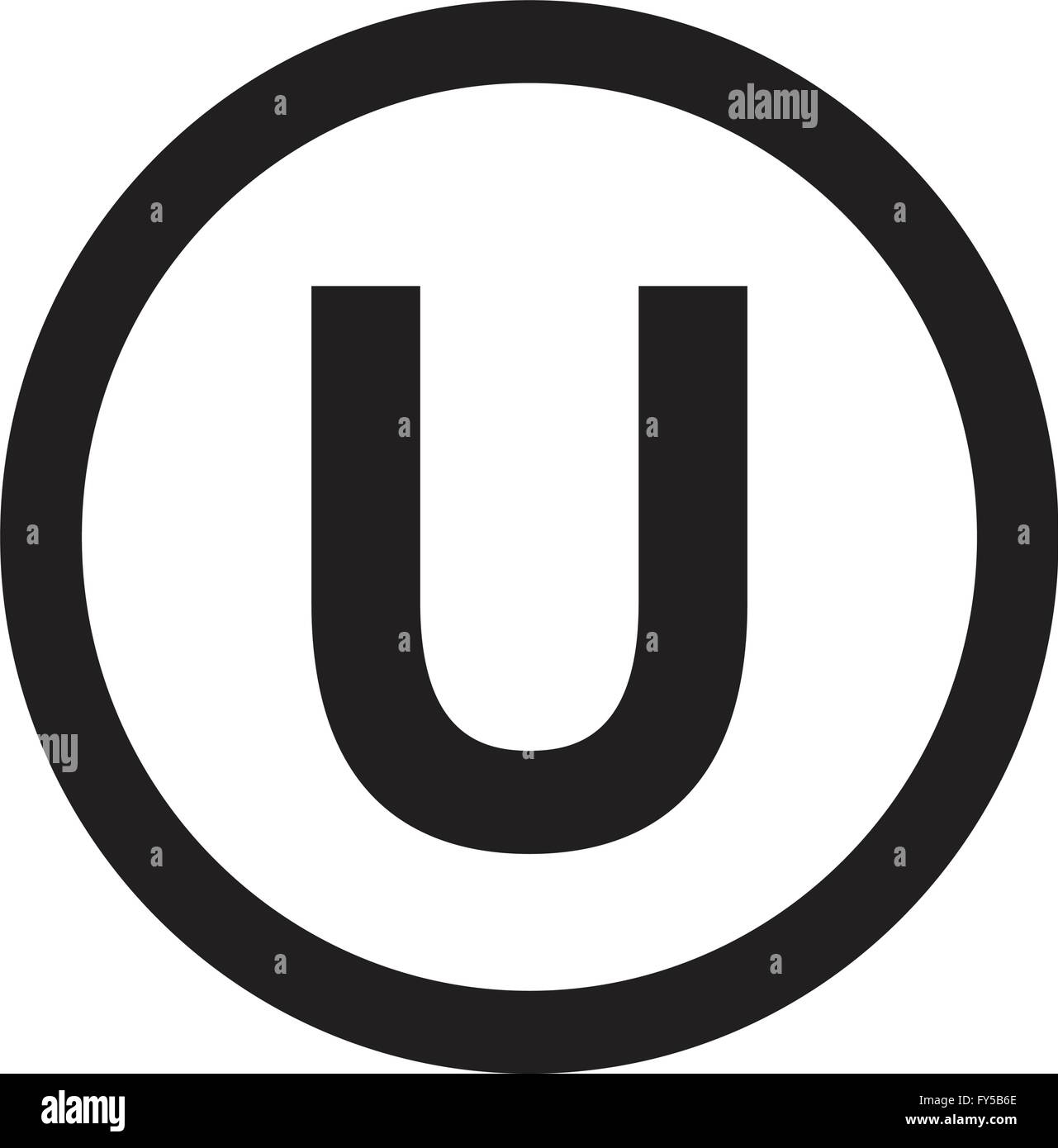 Basic font letter U icon Illustration design Stock Vector Image & Art ...