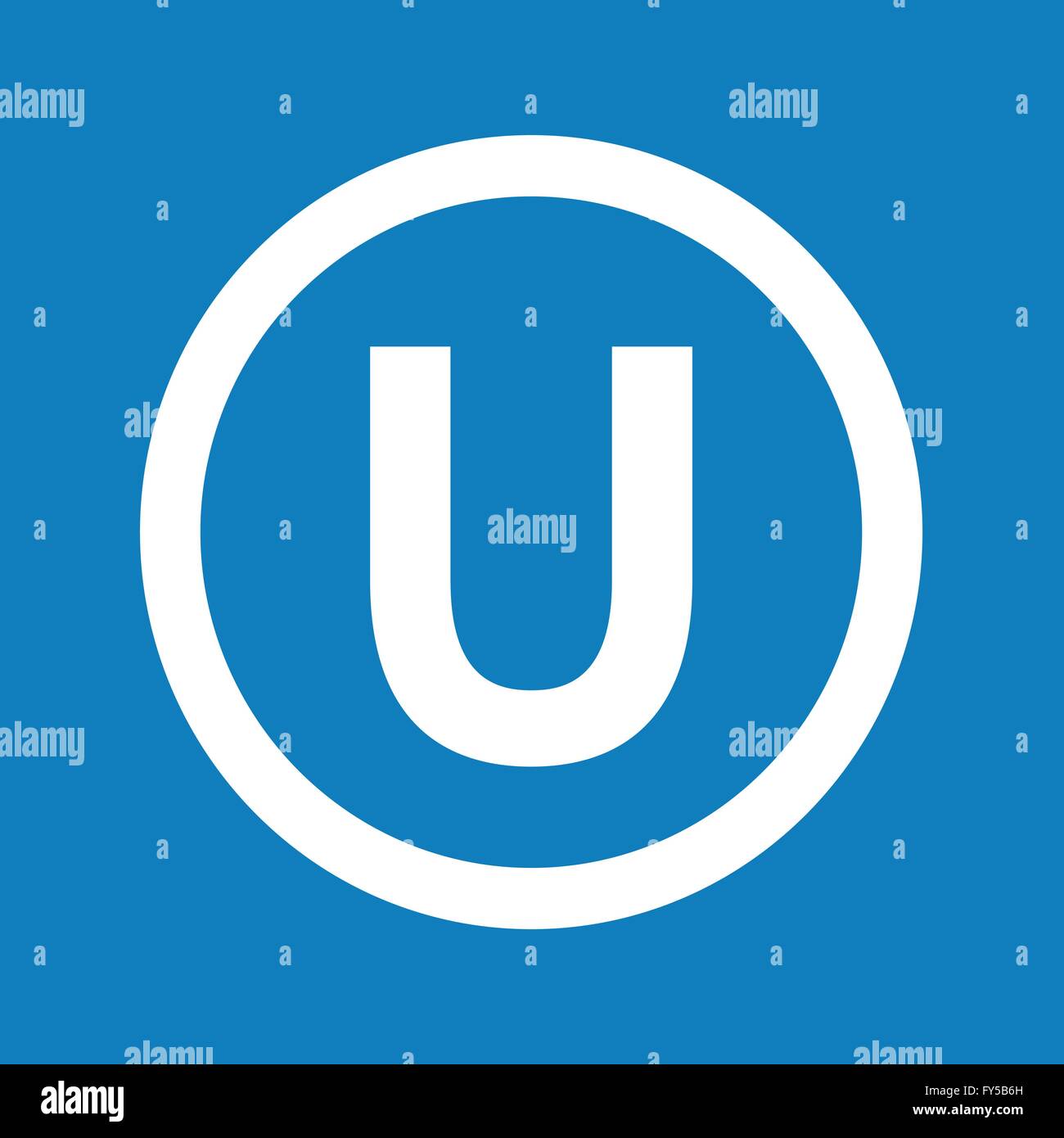 Basic font letter U icon Illustration design Stock Vector Image & Art ...