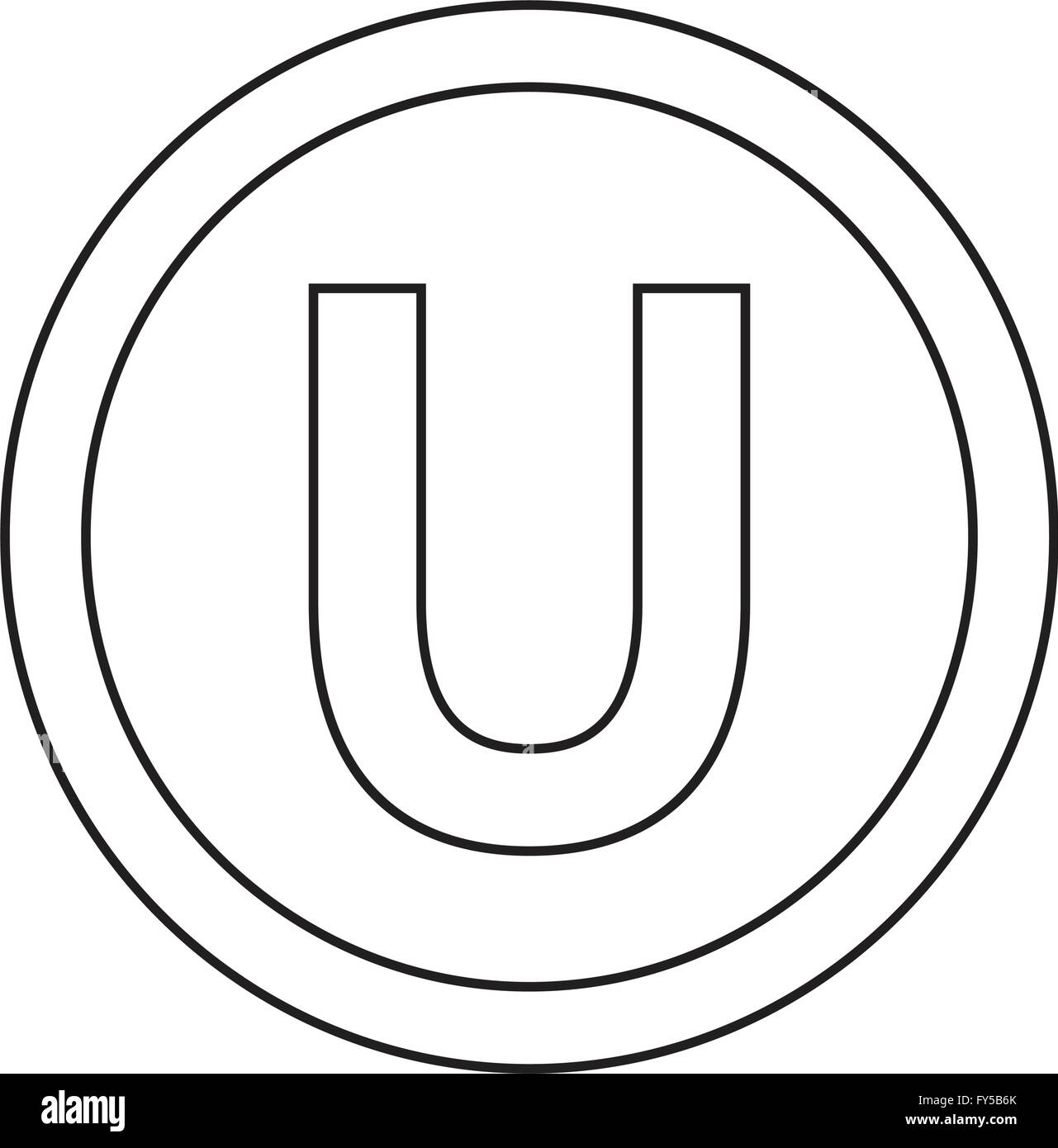 Basic font letter U icon Illustration design Stock Vector Image & Art ...