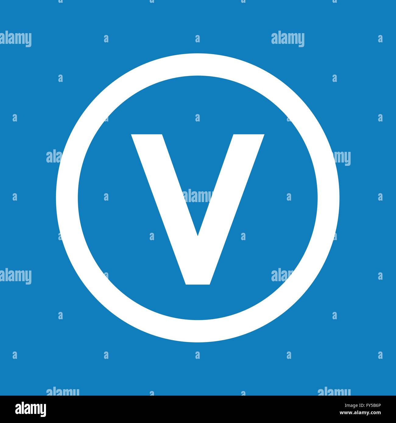 Basic font letter V icon Illustration design Stock Vector Image & Art ...