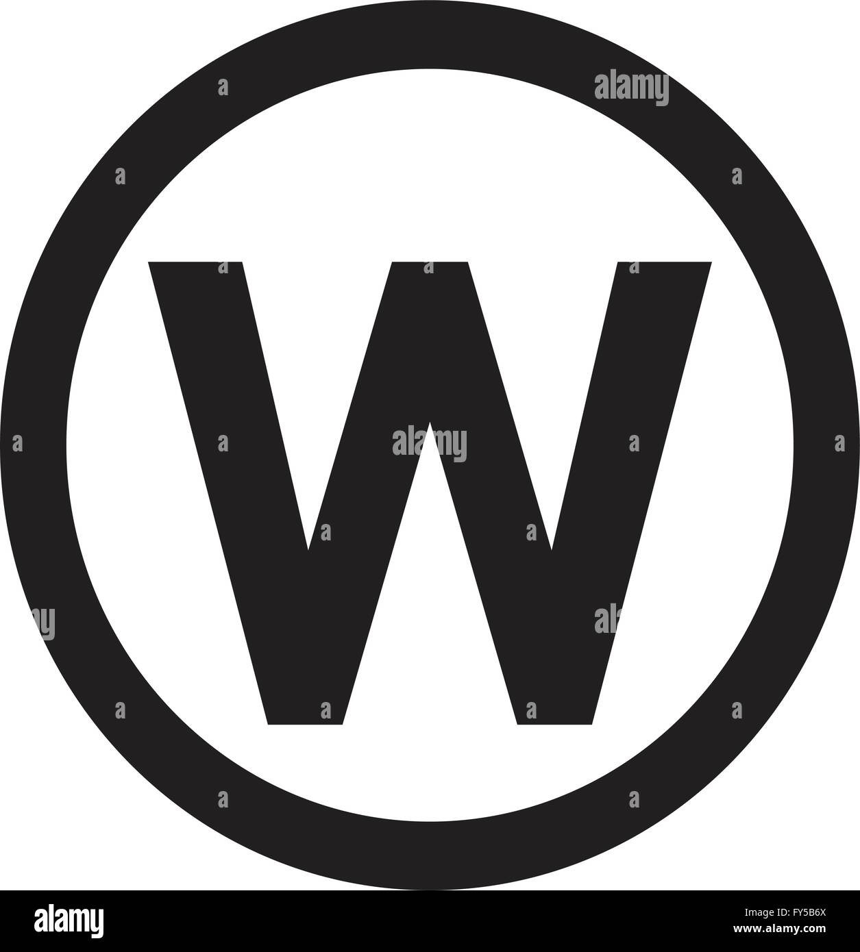 Basic font letter W icon Illustration design Stock Vector Image & Art ...