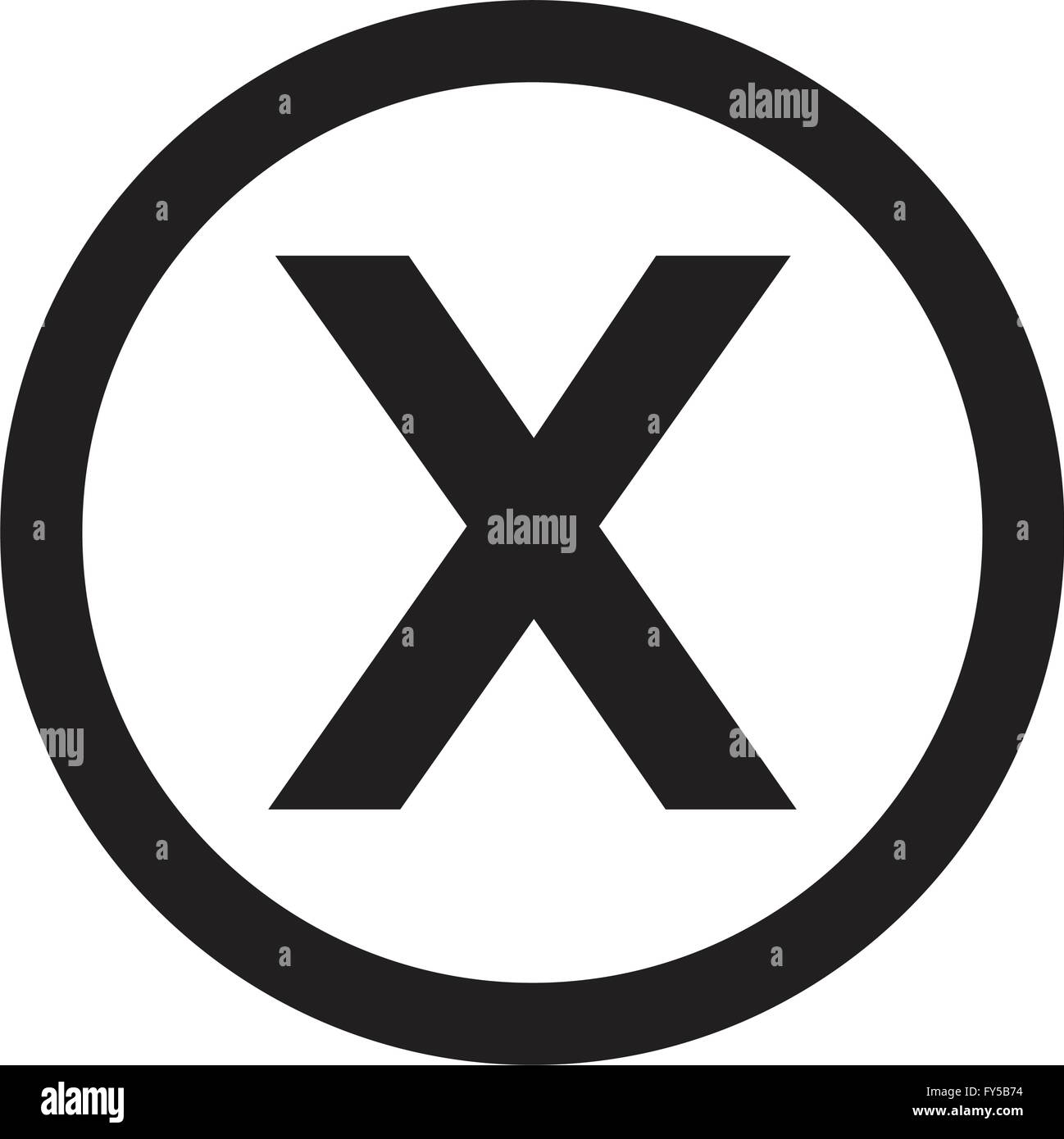Basic font letter X icon Illustration design Stock Vector Image & Art ...