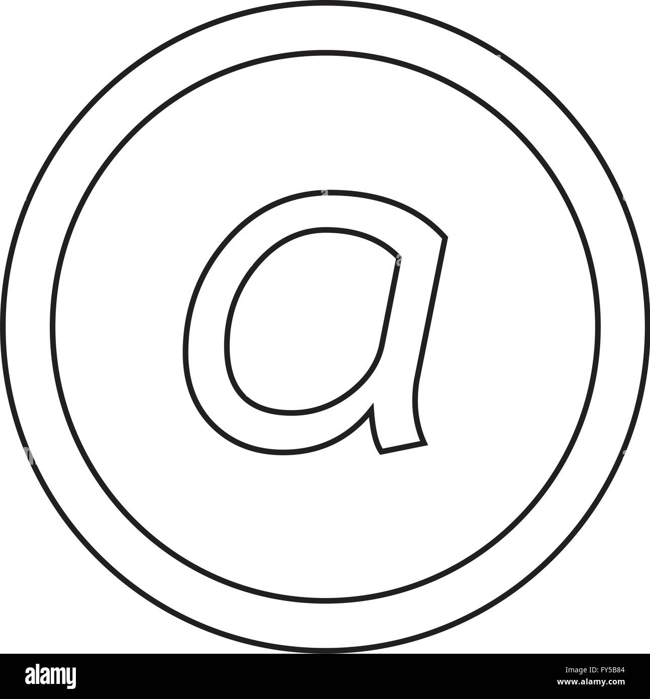 Basic font letter a icon Illustration design Stock Vector Image & Art ...