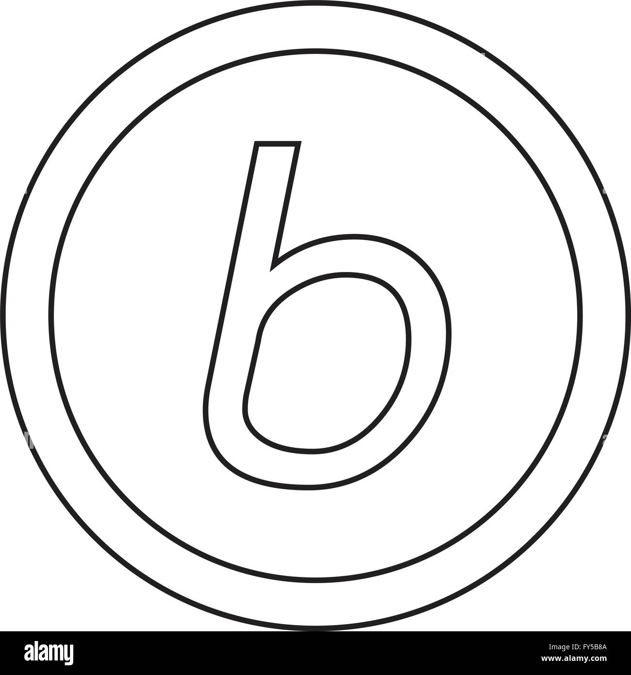 Basic font letter b icon Illustration design Stock Vector Image & Art ...