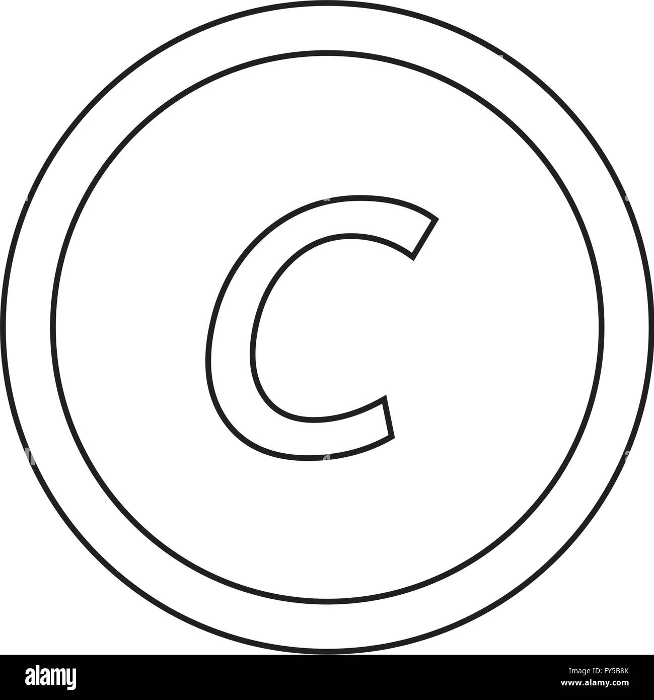 Basic font letter c icon Illustration design Stock Vector Image & Art ...