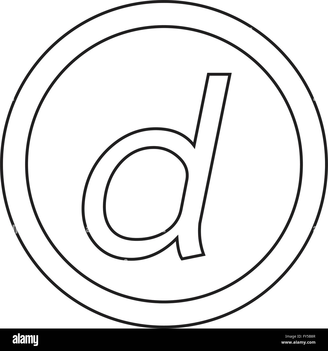Basic font letter d icon Illustration design Stock Vector Image & Art ...