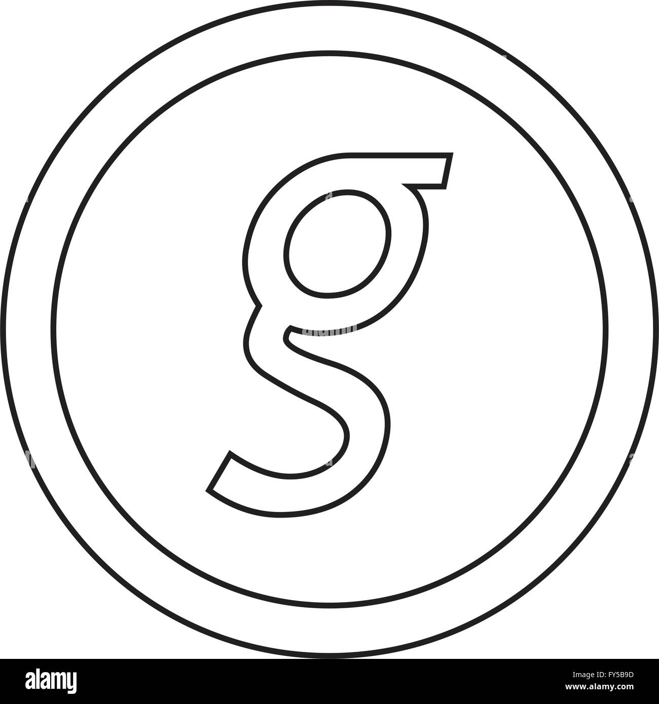 Basic font letter g icon Illustration design Stock Vector Image & Art ...