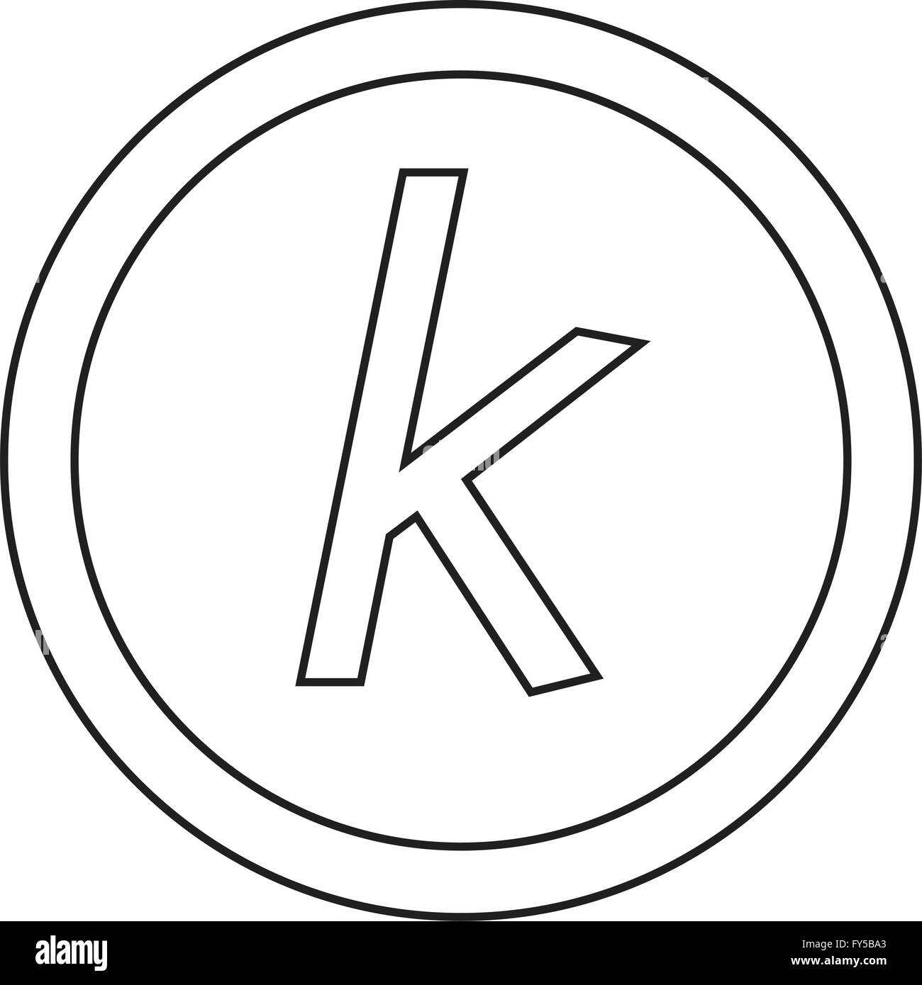 Basic font letter k icon Illustration design Stock Vector Image & Art ...