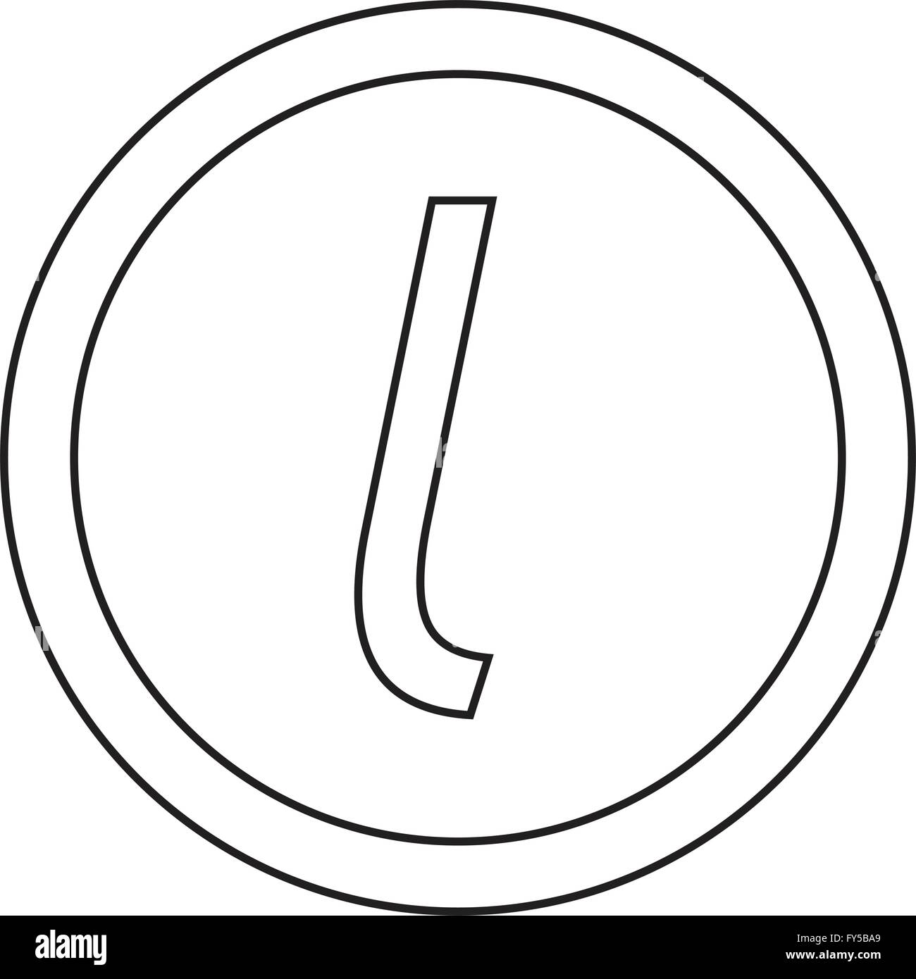 Basic font letter l icon Illustration design Stock Vector Image & Art ...