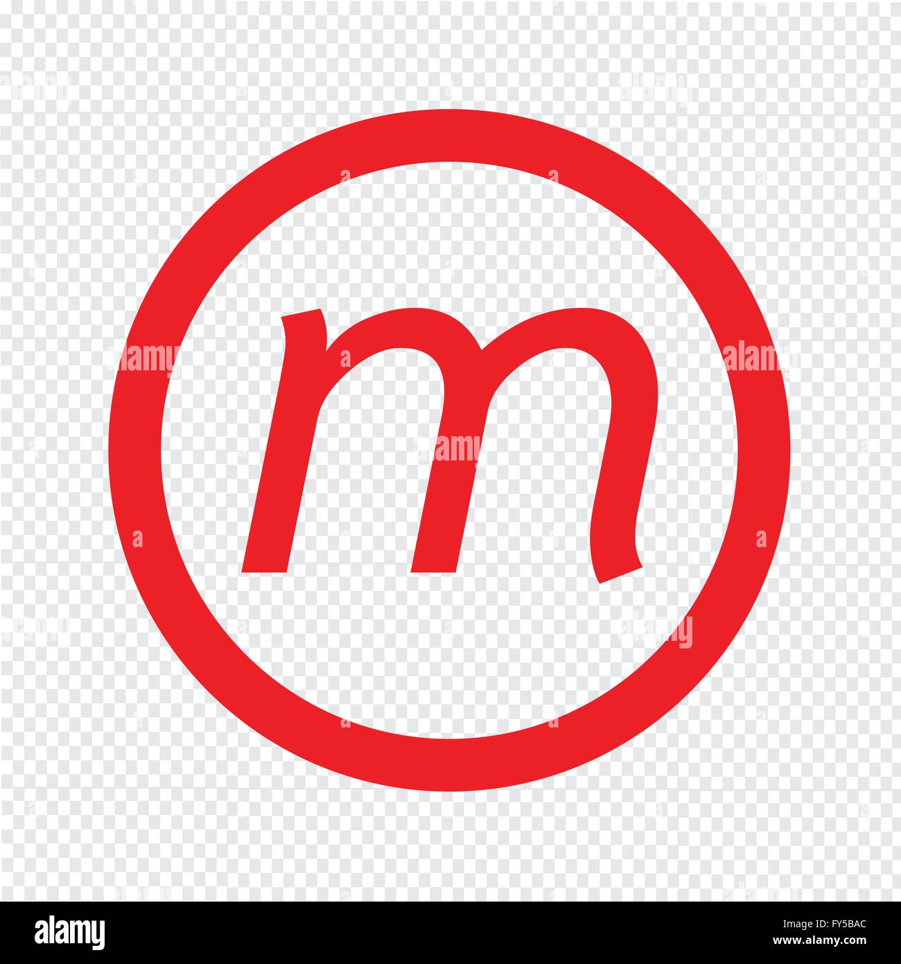 Basic font letter m icon Illustration design Stock Vector Image & Art ...