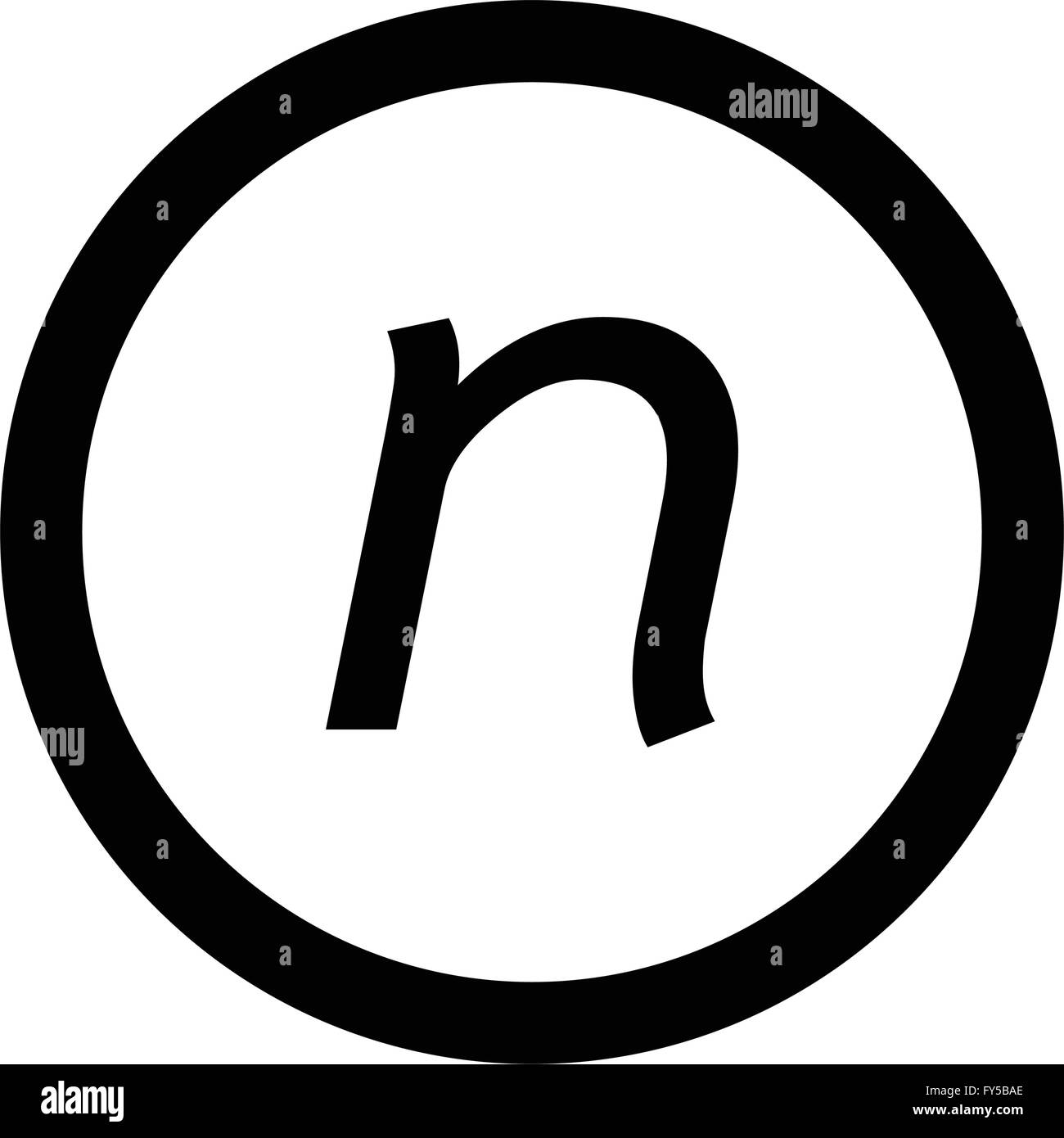 Basic font letter n icon Illustration design Stock Vector Image & Art ...