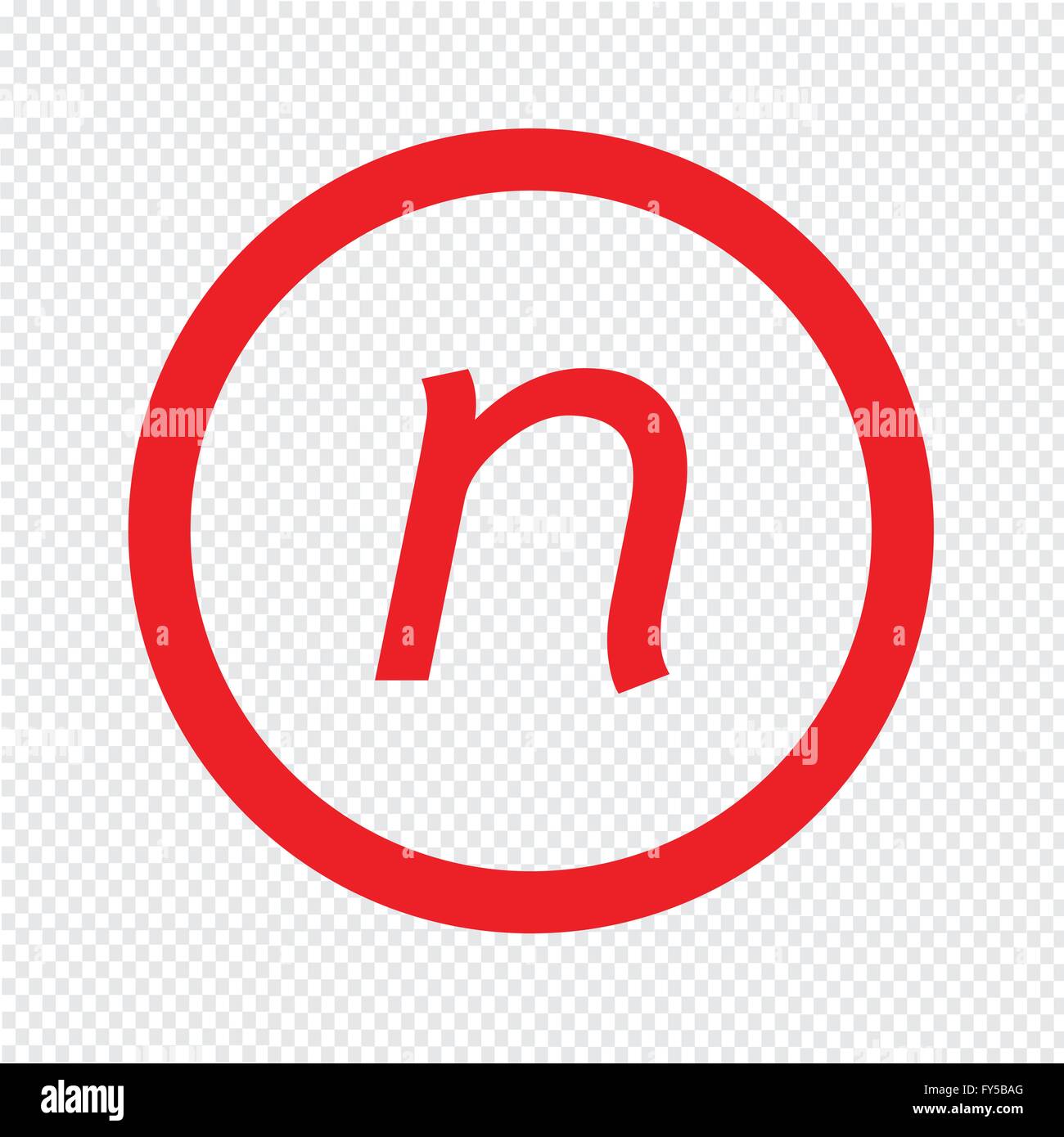 Basic font letter n icon Illustration design Stock Vector Image & Art ...